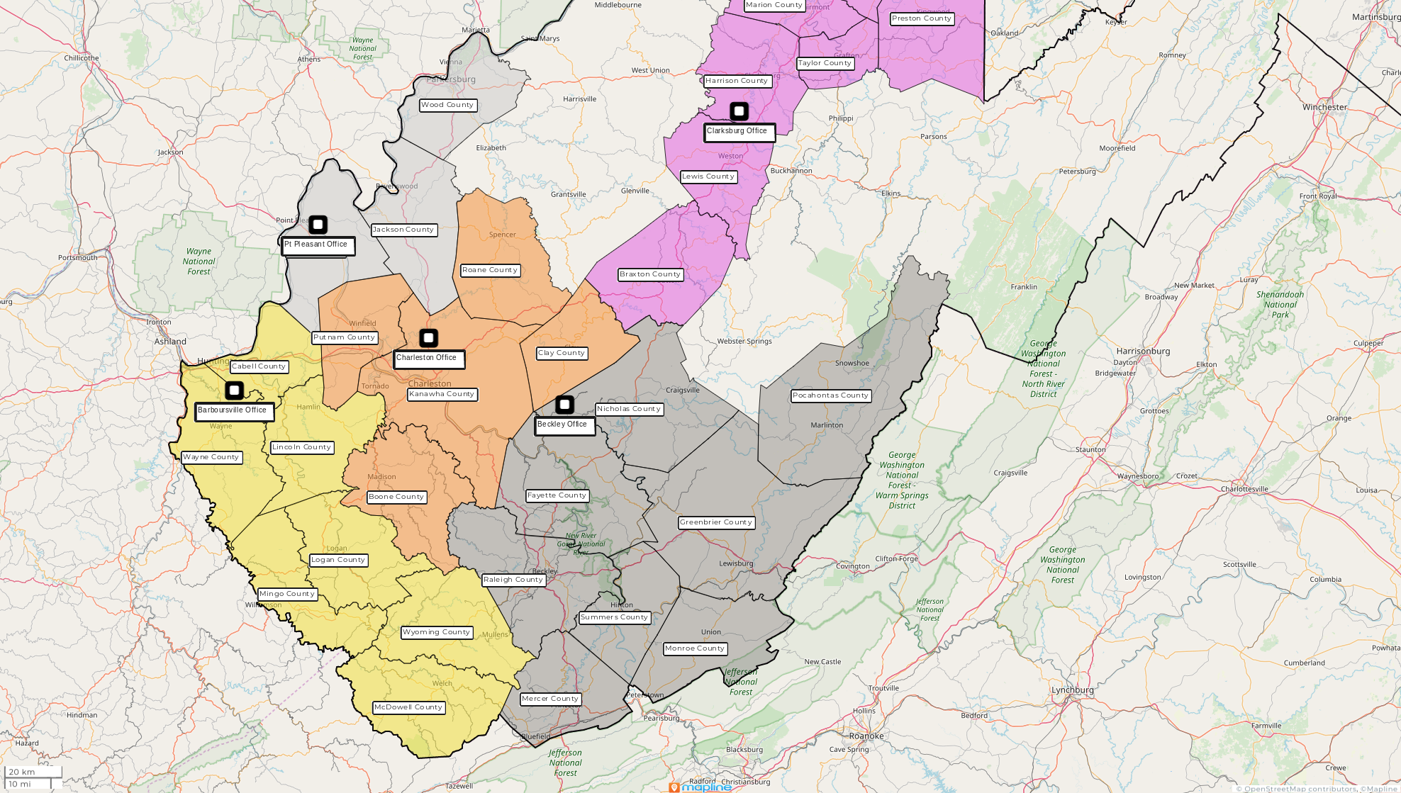 Waiver Program Map - Village Caregiving